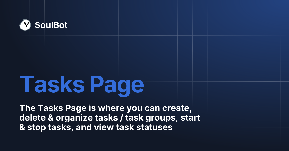 Tasks Page | SoulBot